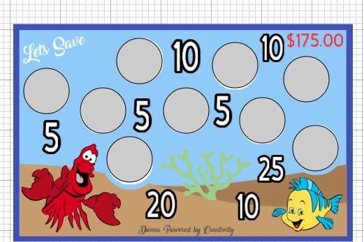 Sebastian & Flounder Scratch off 175.00 INTERNATIONAL