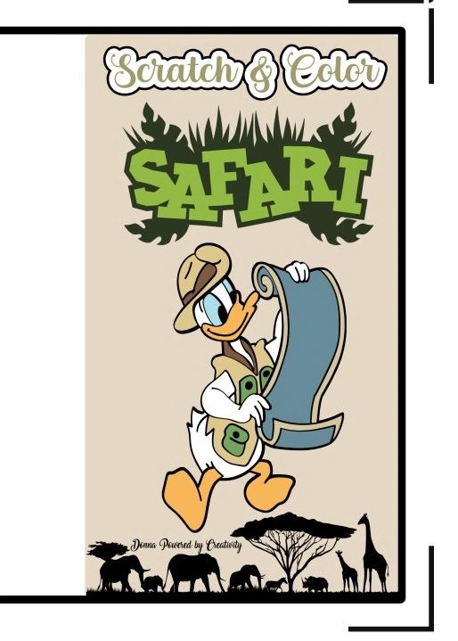 Scratch & Color Safari Donald Map Envelope