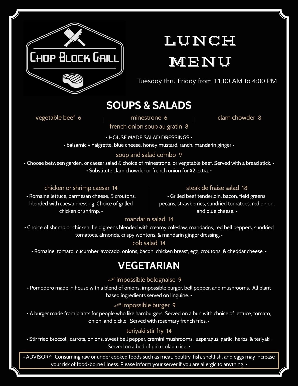 Chop Block Grill - online