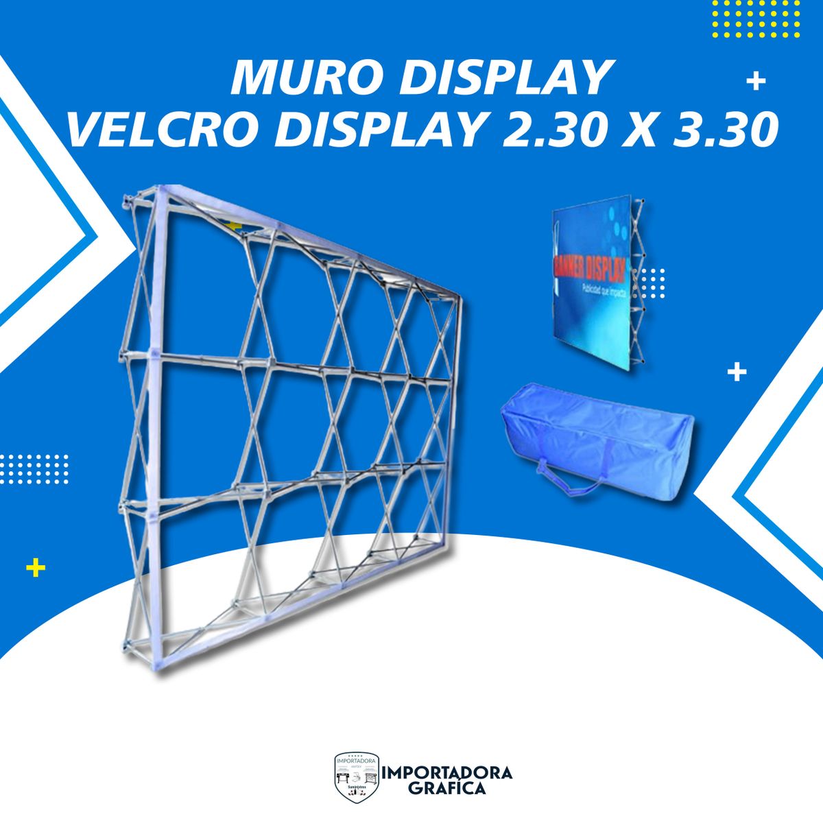 MURO DISPLAY VELCRO DISPLAY 2.30 X 3.30 INCLUYE BOLSA DE VIAJE