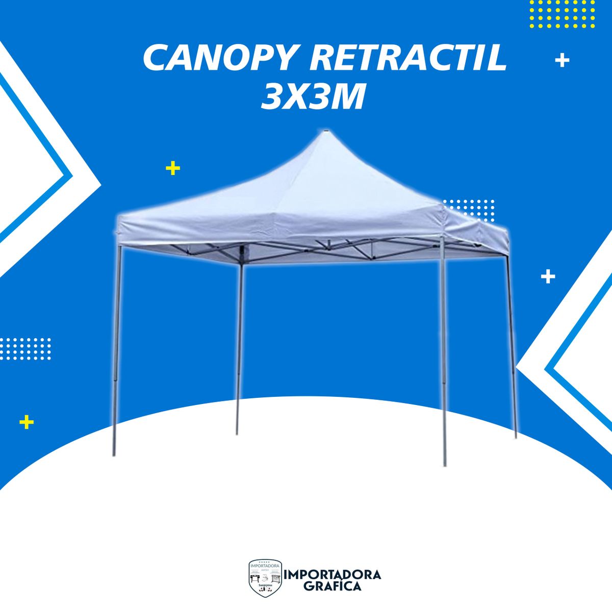 CANOPY RETRACTIL MEDIDA DE 3 X 3 INCLUYE BOLSA PARA VIAJE