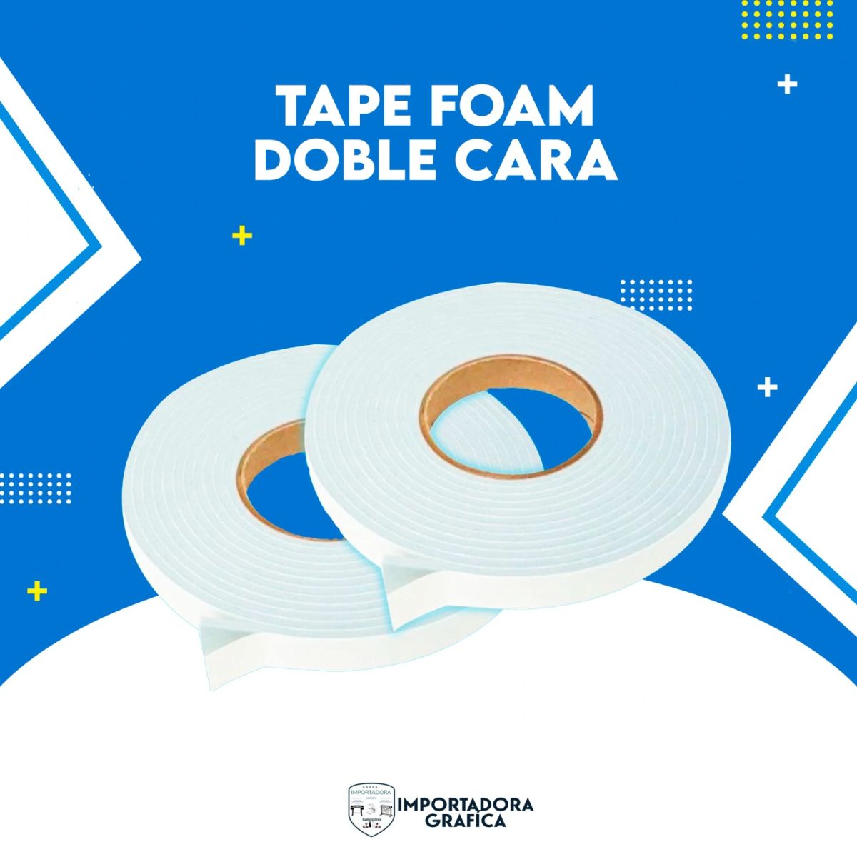 TAPE DOBLE CARA ESPUMA 2.4cm×10 YDS