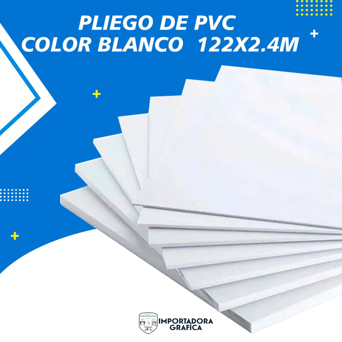 PLIEGO DE PVC COLOR BLANCO 122X2.4M