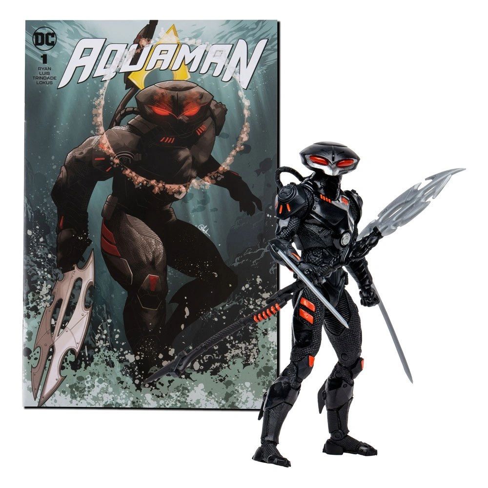 mcfarlane black manta comic book 7 pulgadas