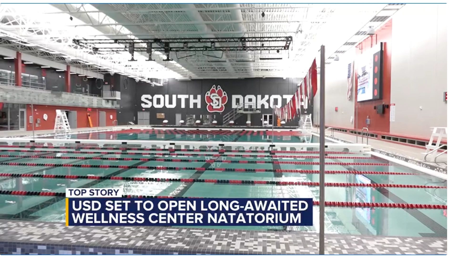 University of South Dakota Set to Open New Natatorium