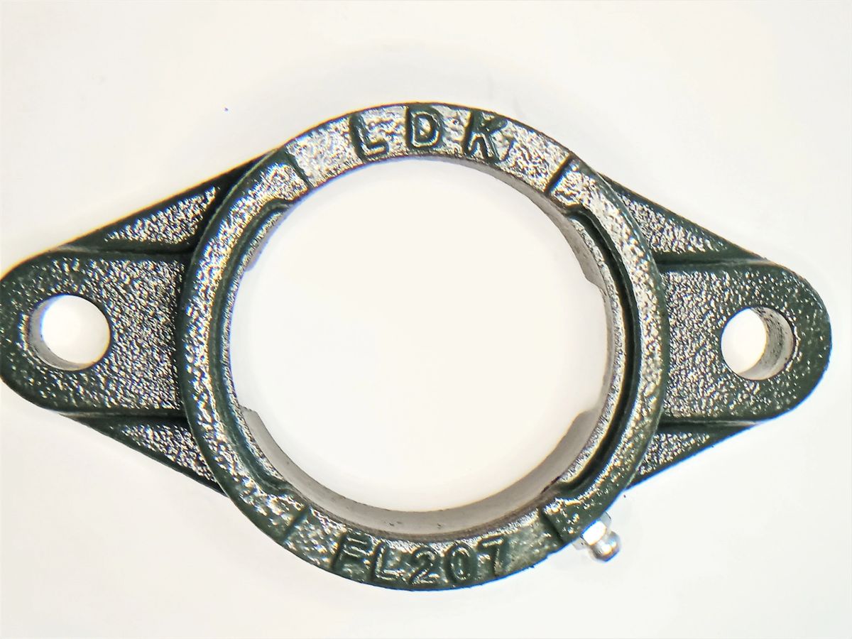 FL207 Flanged Housing Only 2 Bolt Cast Iron 14mm bolt holes