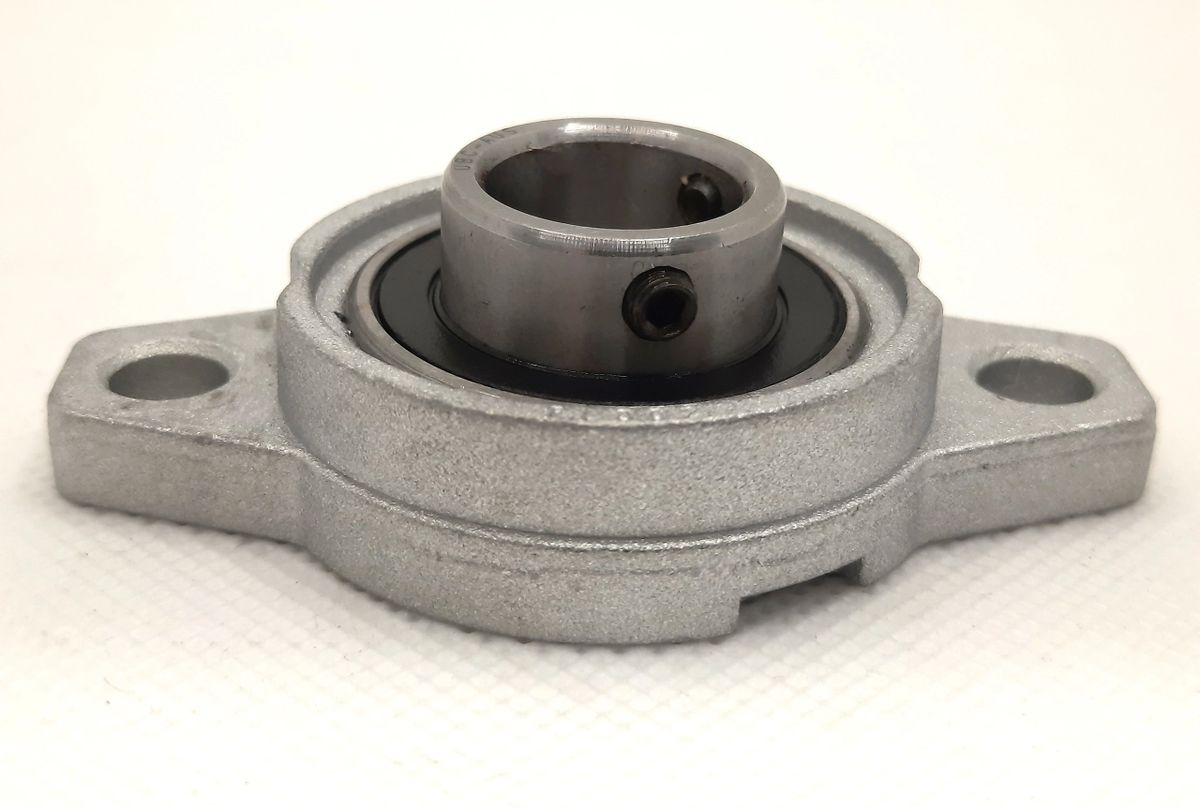 KFL001 Silver series flanged housing and bearing ID 12mm (K001 + FL001)