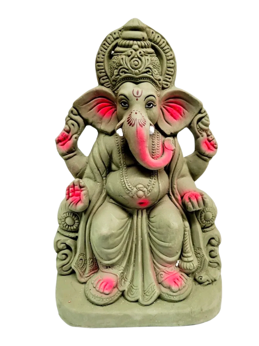 Eco Friendly Clay Ganesha Crown - 13 Inches