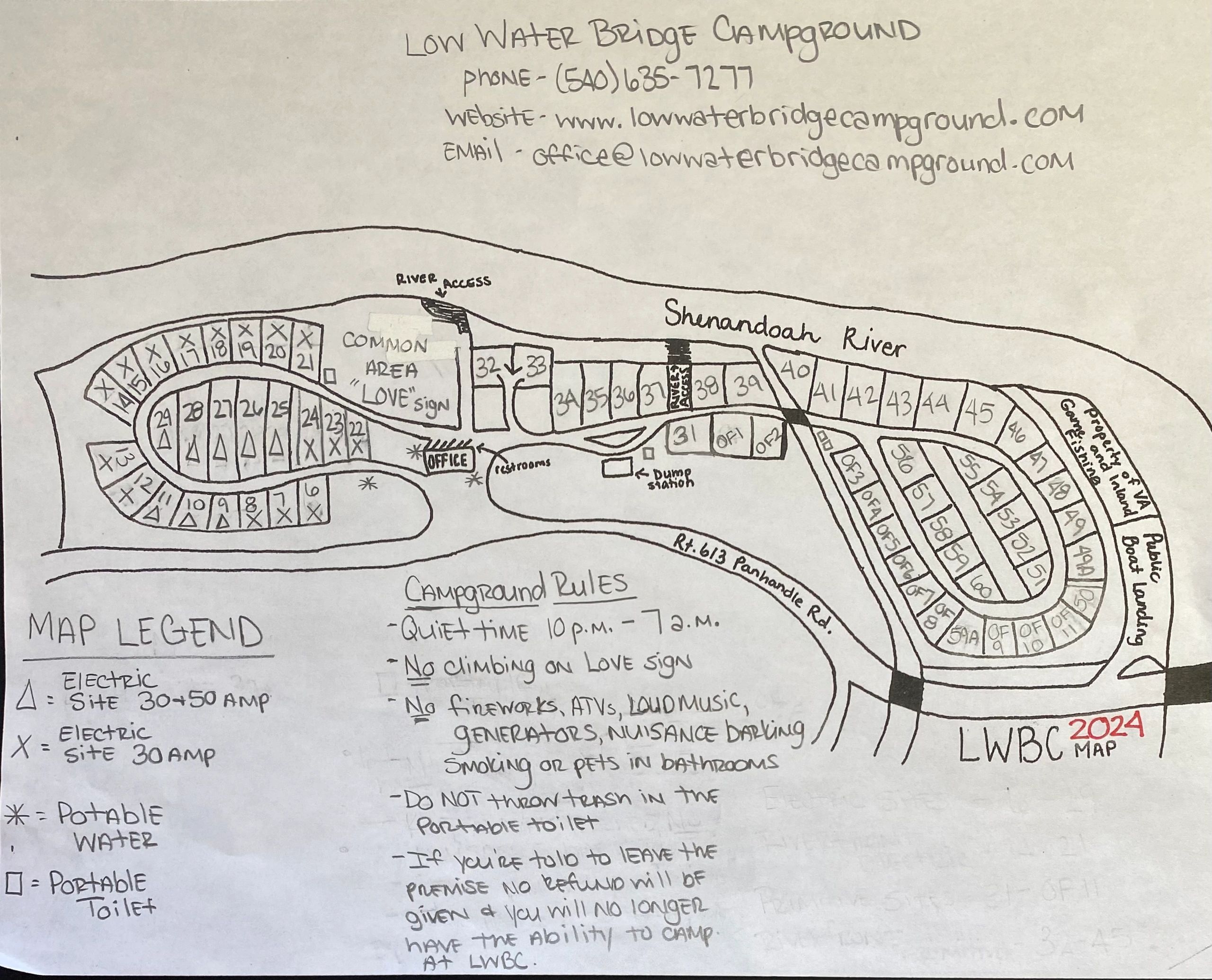 Low Water Bridge Campground - Campground, Campsite, River, Campground