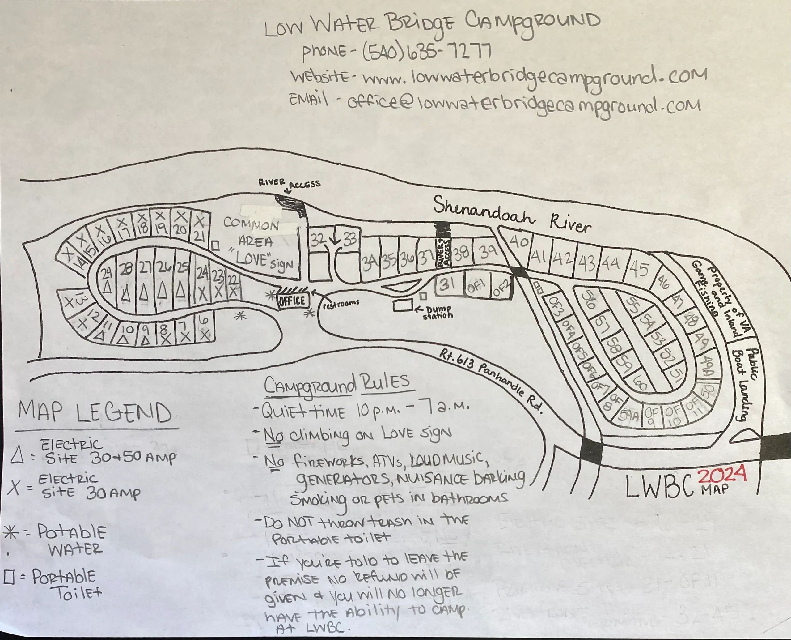 Low Water Bridge Campground - Campground, Campsite, River, Campground
