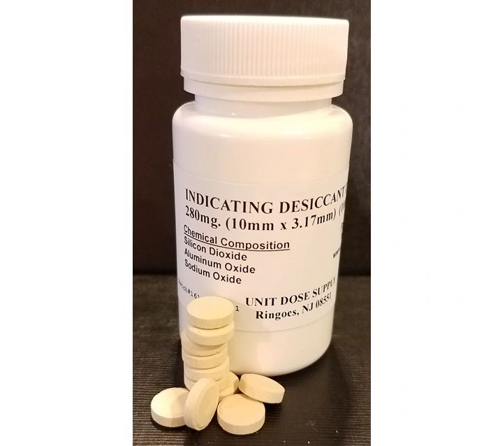 280 mg Moisture Indicating Desiccant Tablets (100/bottle) USP Desiccant ...