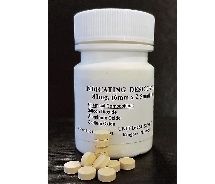 80 mg Moisture Indicating Desiccant Tablets (100/bottle) USP Desiccant ...