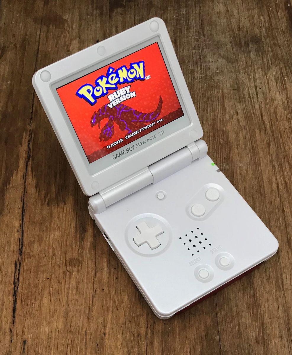 Gameboy Advance SP - All White BACKLIT IPS
