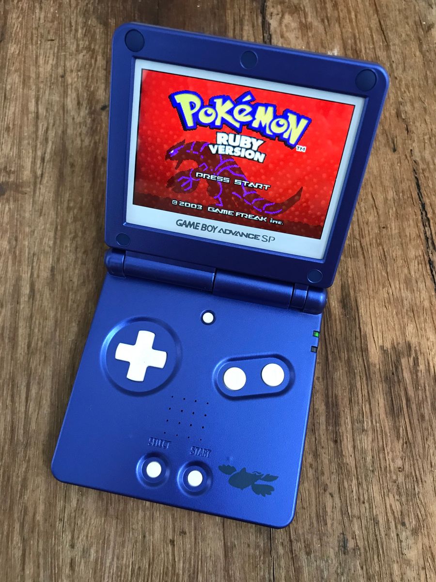 Gameboy Advance SP - Kyogre Blue White IPS BACKLIT