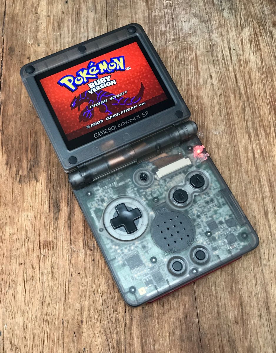 Gameboy Advance SP - Clear Black IPS Backlit