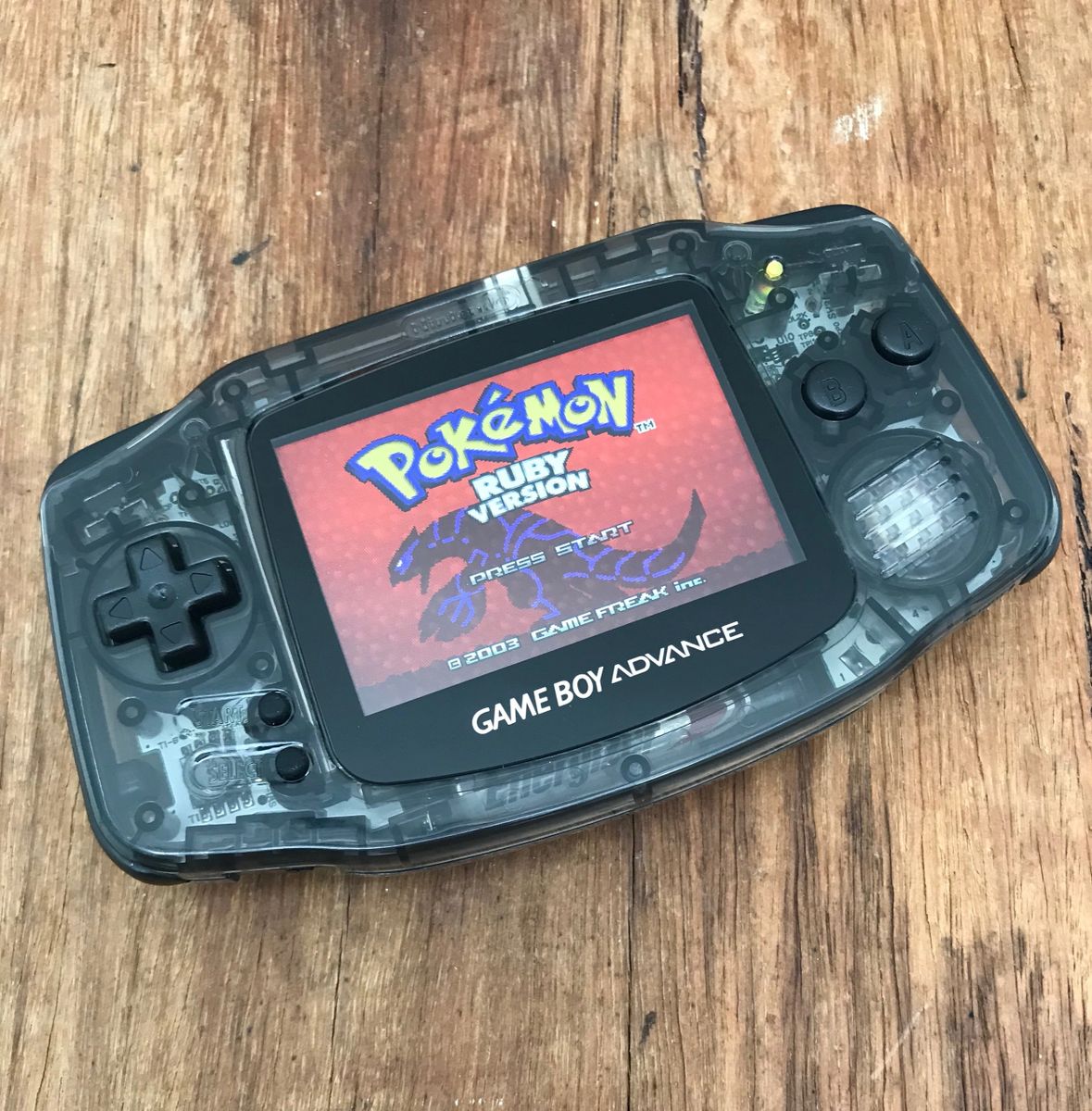Gameboy Advance - Super Mirror Clear Black IPS BACKLIT