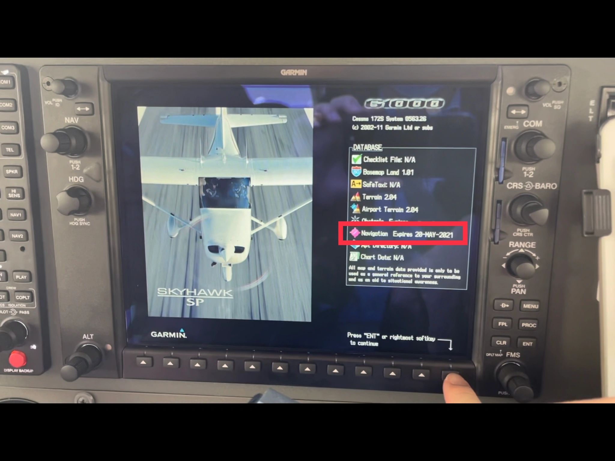 C172 G1000 Before Taxi: Navigation & Transponder
