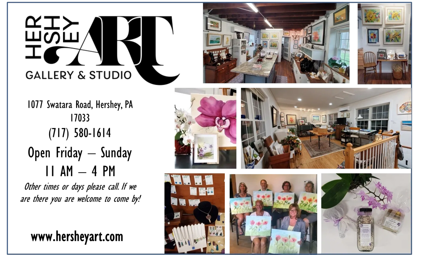 Artisain Jewelry, Gift Shop, Original Local Art - Hershey Art Gallery & Studio - Hershey ...