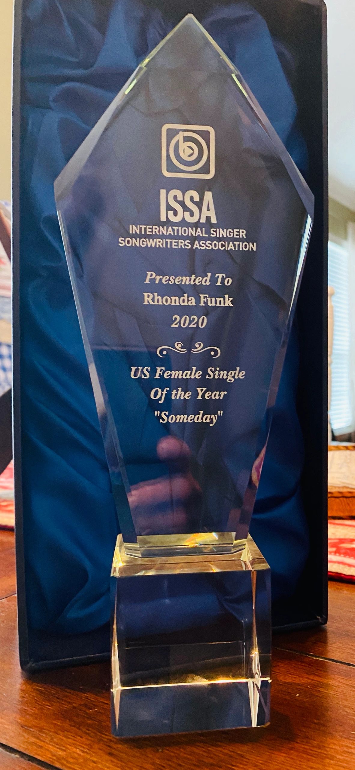 Funk Wins ISSA Award for USA Female Single of the Year "Someday"