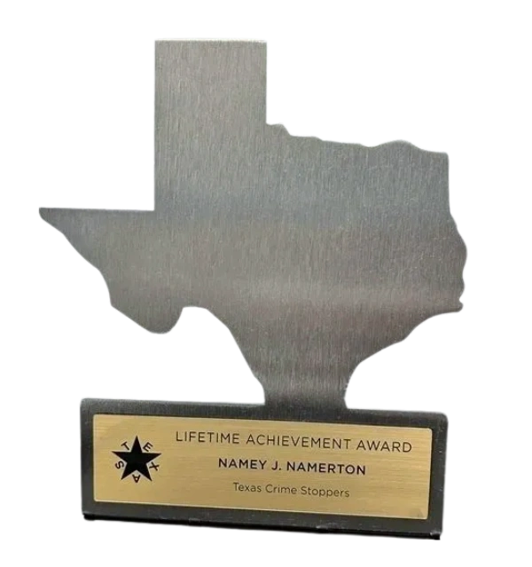 Texas-shaped Award