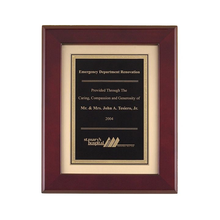 Rosewood Framed Plaque