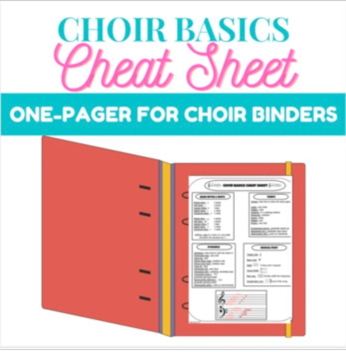 Choir Basics Cheat Sheet for Binders