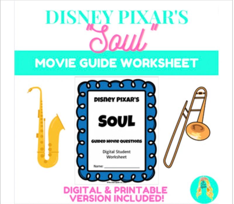 Disney Pixar's "Soul" Movie Guide Worksheet