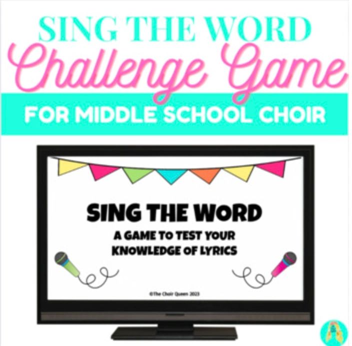 Sing The Word Challenge Game for Middle School Choir