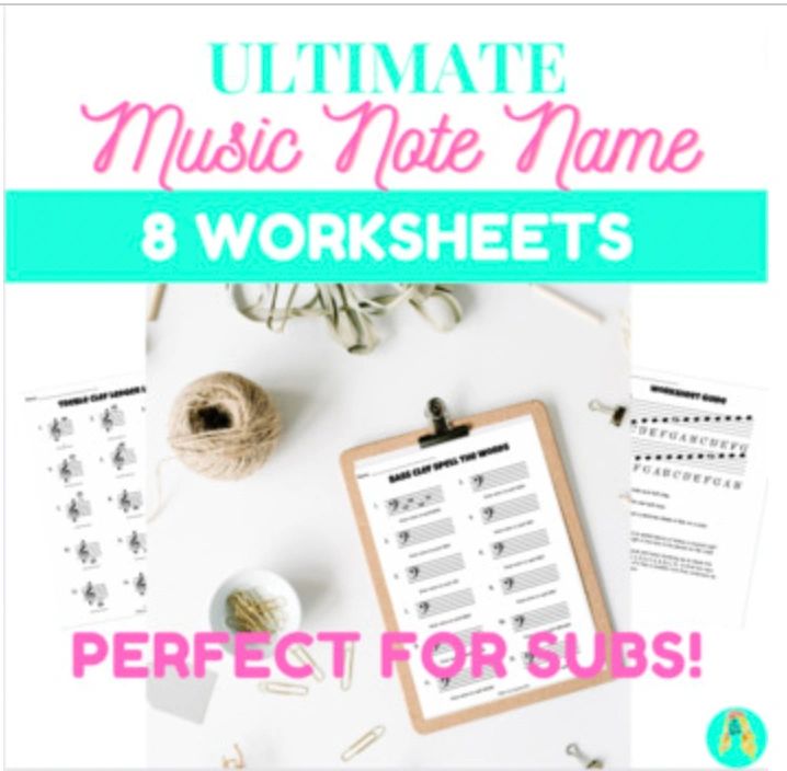 Music Note Name Worksheets