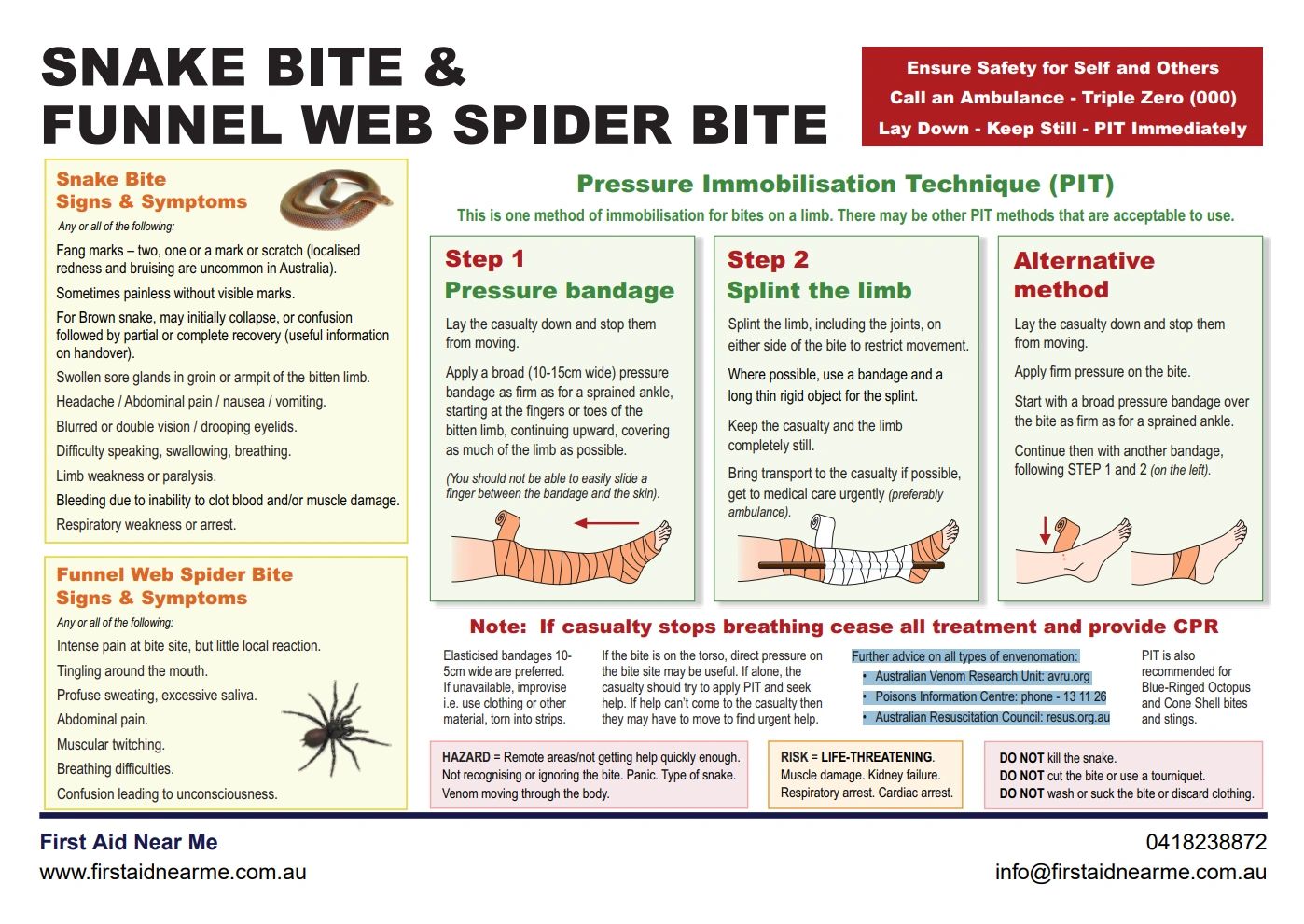Treating Snake & Spider Bites: First Aid Training Overview