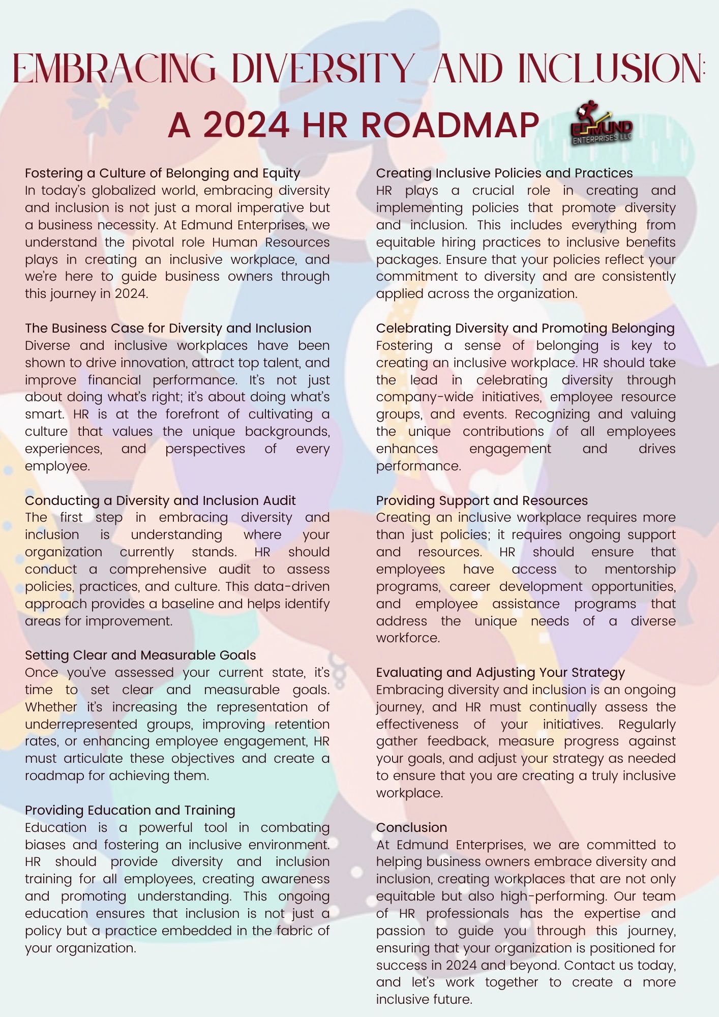 Embracing Diversity and Inclusion: A 2024 HR Roadmap