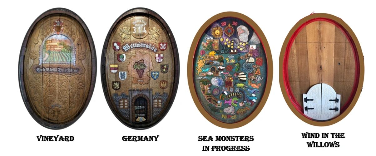 Carved Wine Casks