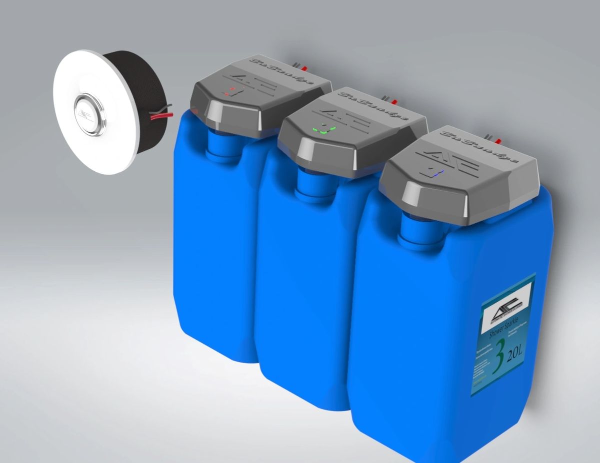 Automatic shower cleaner ASC CD Commercial, with a single Shower Head Unit