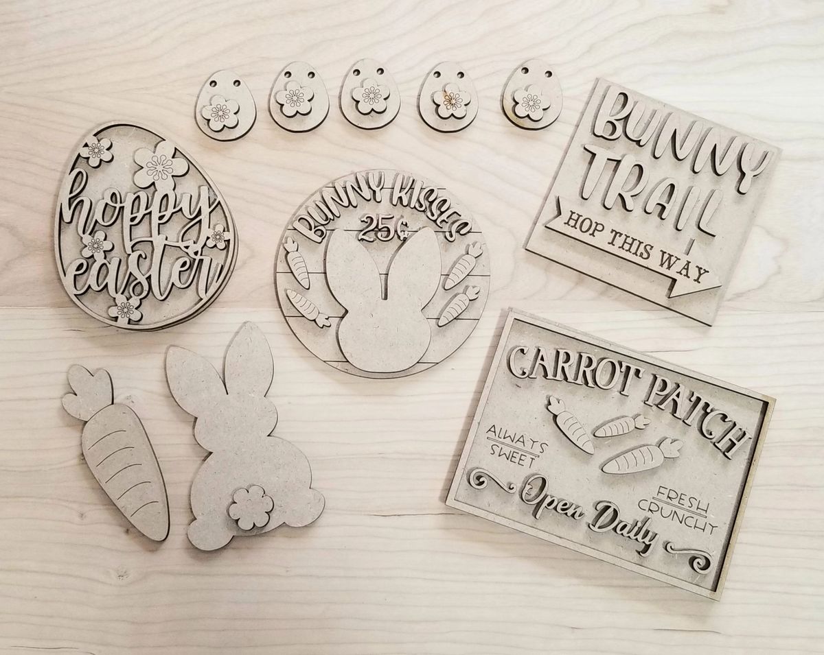 Hoppy Easter DIY Kit - Unfinished