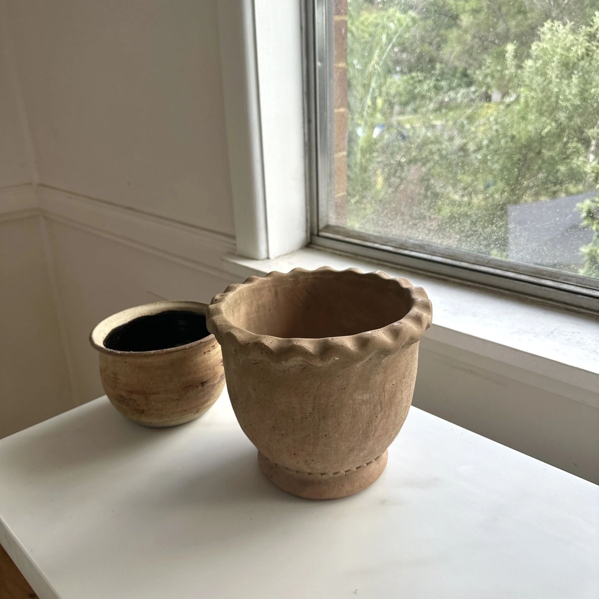 Fluted Ceramic Pot (Available in Terracotta and Charcoal)