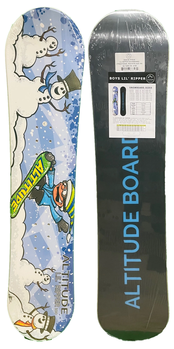 BOYS ALTITUDE "LIL' RIPPER" ALL-MOUNTAIN SNOWBOARD (TRADITIONAL ROCKER ...