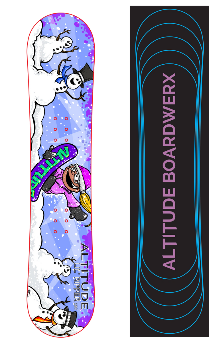 GIRLS ALTITUDE "LIL' RIPPER" ALL-MOUNTAIN SNOWBOARD (TRADITIONAL ROCKER ...