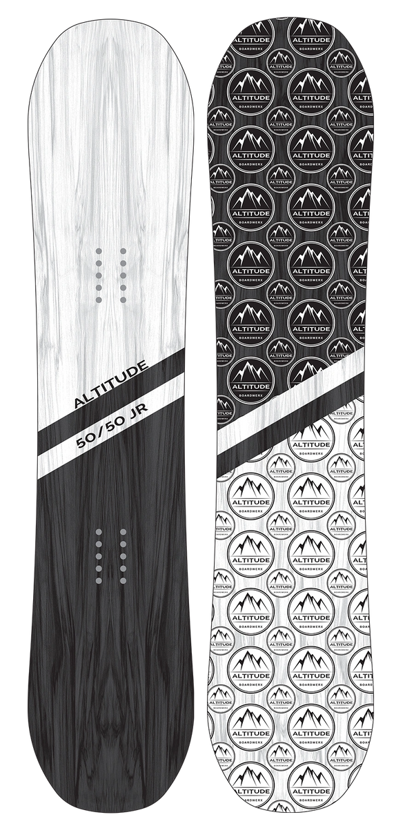 JR KIDS ALTITUDE "50/50" SNOWBOARD (TRADITIONAL ROCKER) 125CM