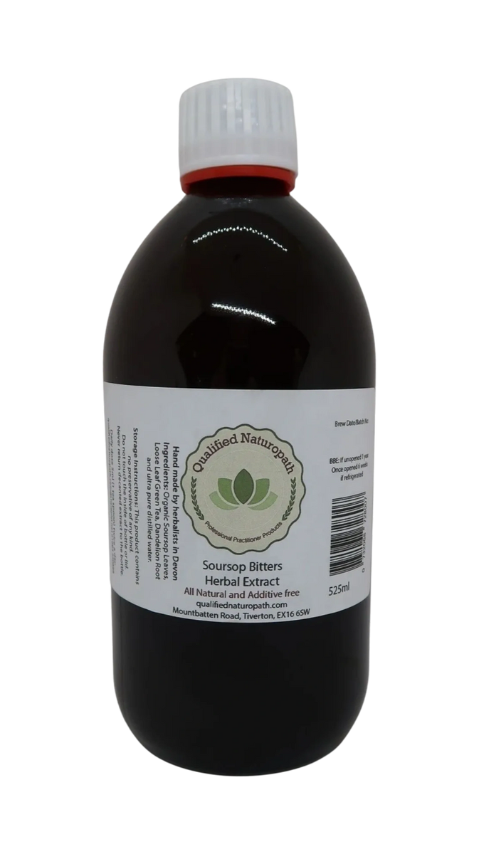 Soursop Bitters Herbal Extract - 525ml - In Glass UV Resistant Bottle