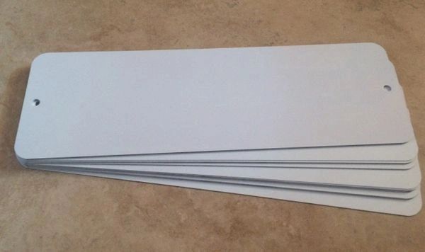 20 pieces 4" X 12" Mini Street Sign - WHITE ALUMINUM SUBLIMATION BLANKS ...