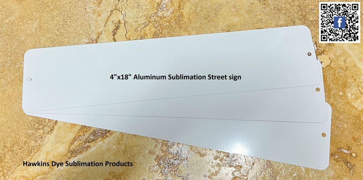 60 Pieces MINI STREET SIGN ALUMINUM SUBLIMATION BLANKS 4"x 18" / WITH HOLES