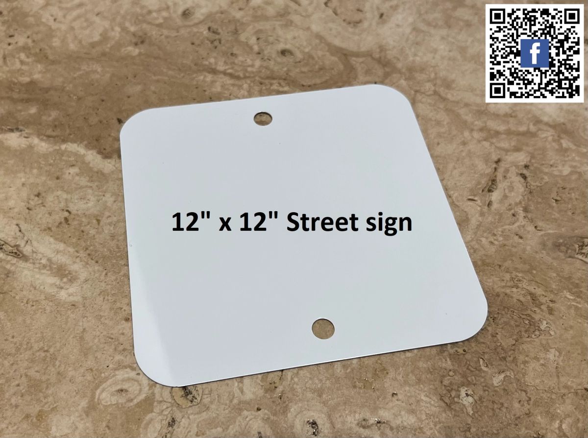 12" x 12" Aluminum Sublimation Sign Blanks - Square Shaped, Top ...