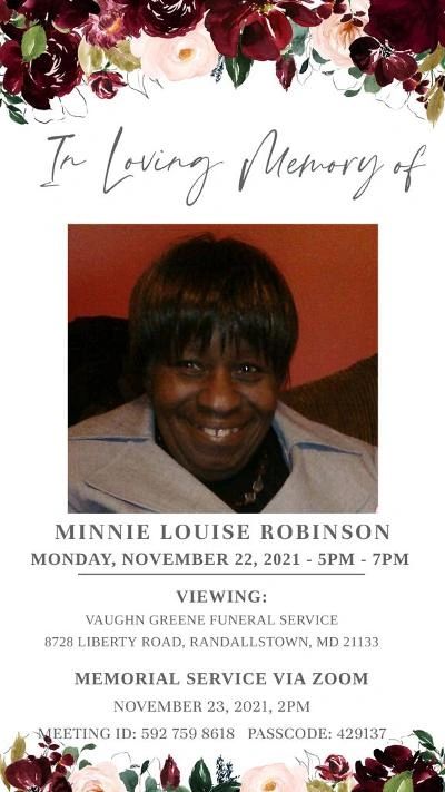 Minnie Robinson (1933-2021)