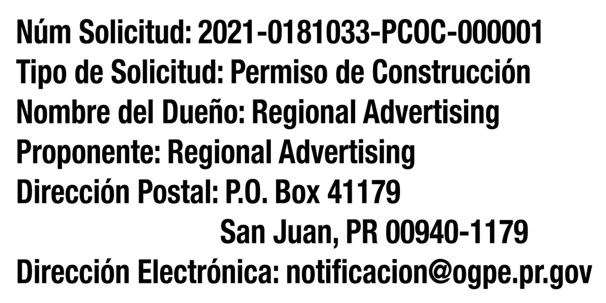 Rótulo 2' x 4' Permiso de Construcción