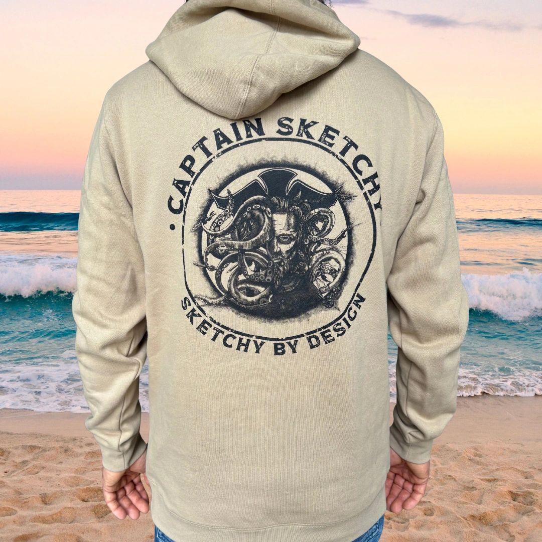 Captain Sketchy Sand Logo Hood
