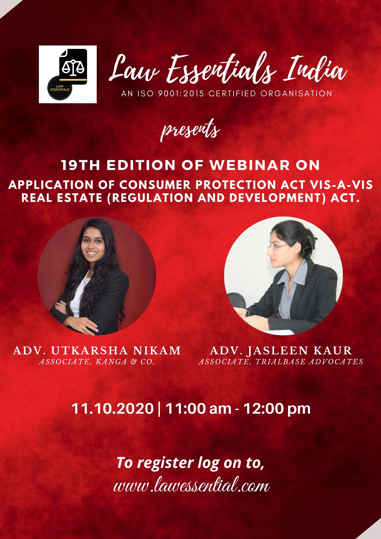 WEBINAR BY LAW ESSENTIALS INDIA ON REAL ESTATE LAW (19th EDITION)
