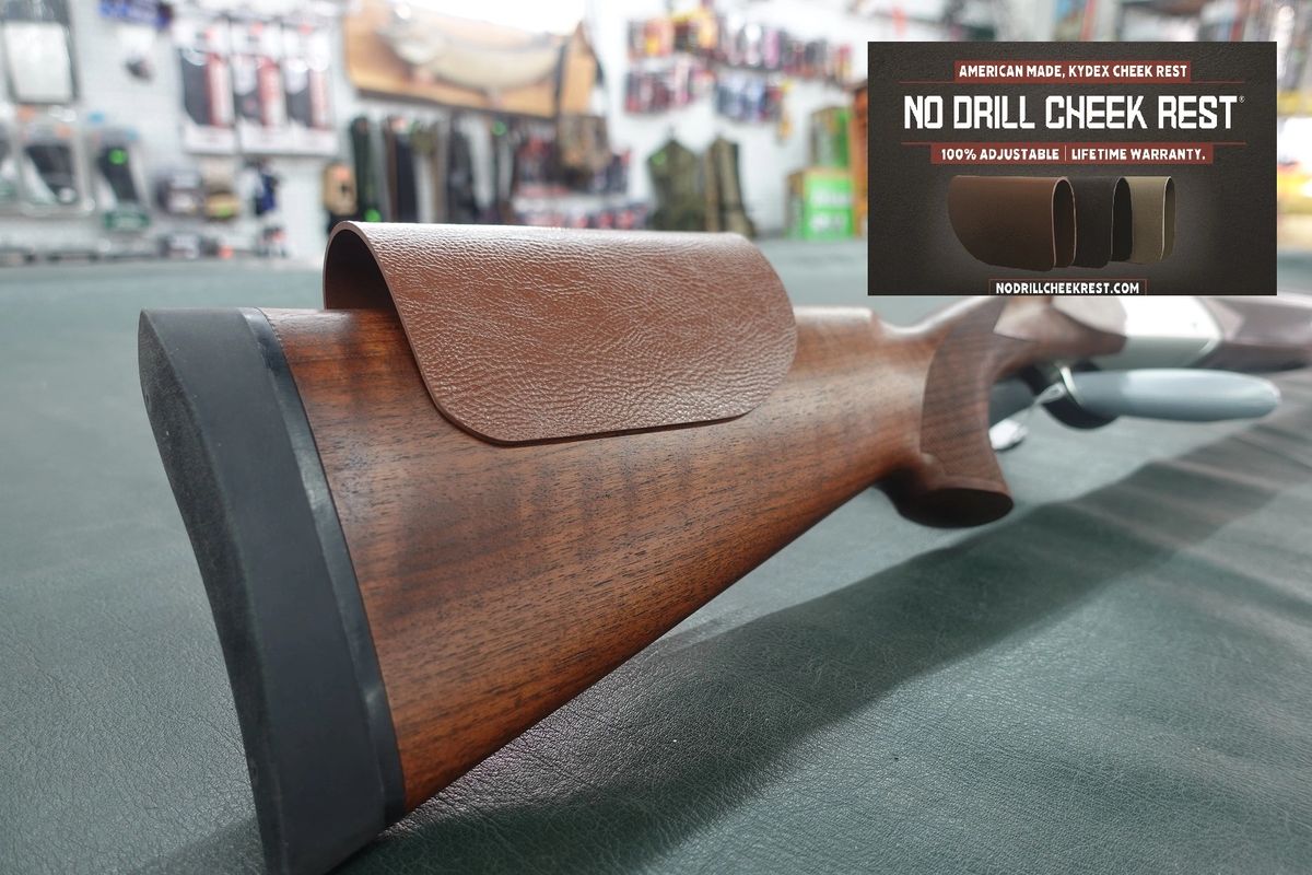 Brown Leather No Drill Cheek Rest