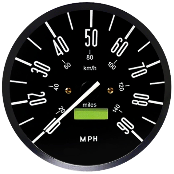 EES7-1B02-08N Smiths VW Beetle Speedometer Electric Full Sweep 100mm 0 ...