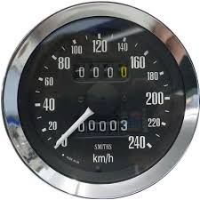 SN5234-05C Smiths Classic Speedometer Mechanical Full Sweep 0-240 km/h ...