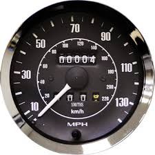 SNT5372-48C Smiths Classic Speedometer Mechanical Full Sweep 0-140 mph ...